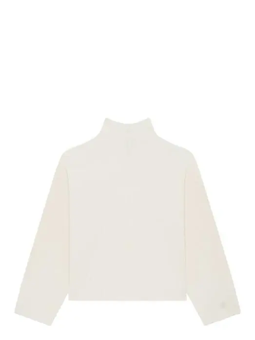 The Kooples Logo-embroidered Funnel-neck Jumper - Ecru