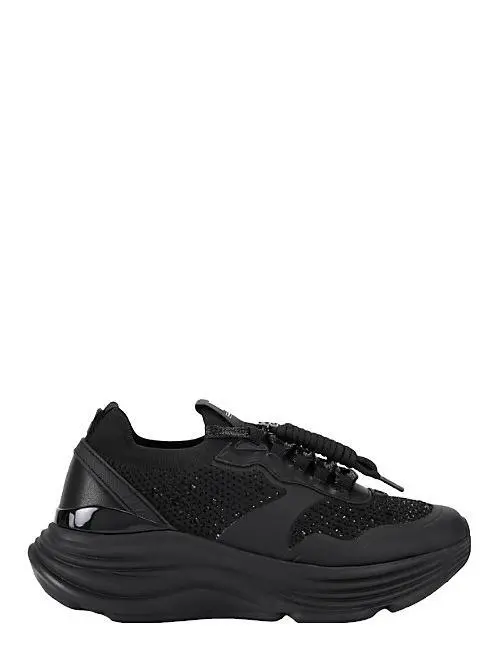 Kurt Geiger Lotta Gem Woven Sneakers - Black