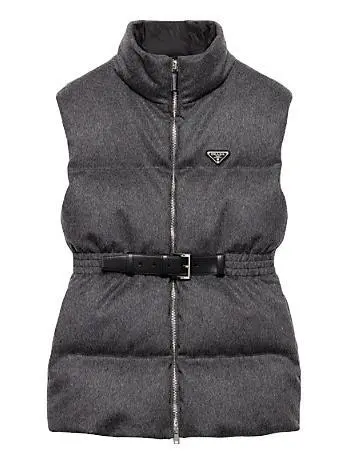 Prada Wool-down Gilet - Grey