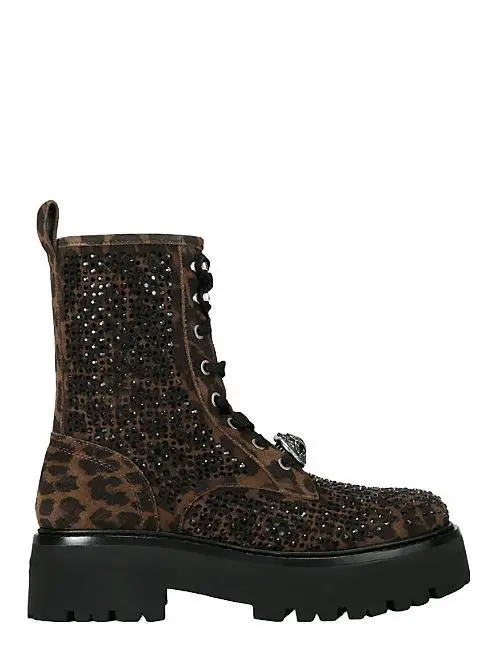Kurt Geiger Chelsea Suede-embellished Boots - Dk.brn Com