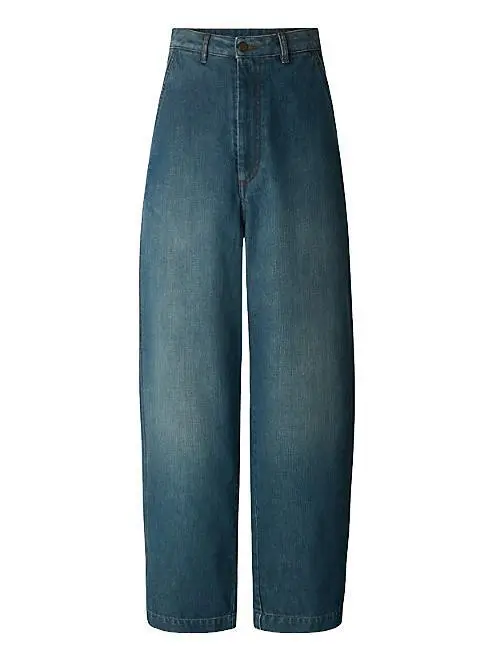 Soeur Gabin Straight-leg Relaxed-fit Denim Jeans - Bleu/vert