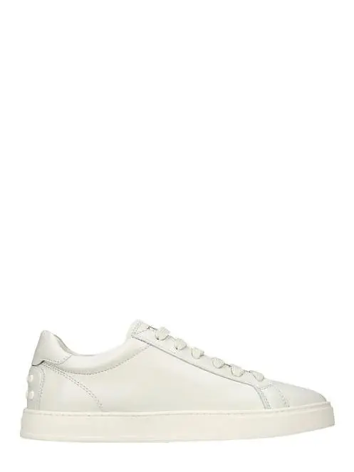 TOD'S Allacciata Cassetta Leather Trainers - Bone