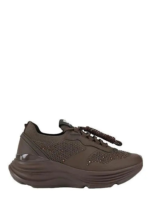Kurt Geiger Lotta Gem Woven Trainers - Brown/oth