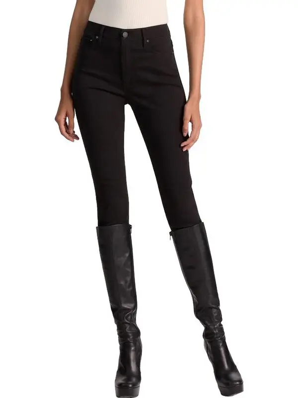 Alice + Olivia High-rise Ankle Length Skinny Jeans - Black