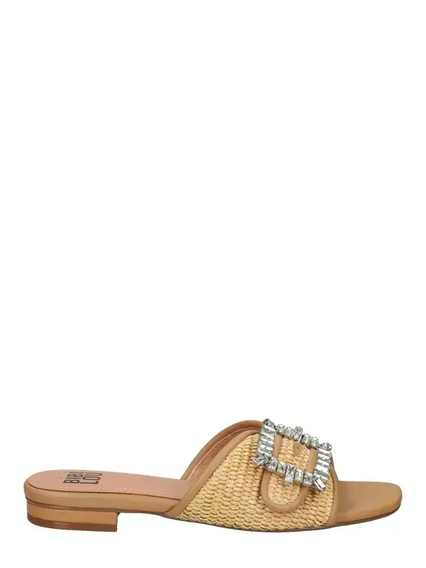 BIBI LOU Jewel-embellished Woven Sandals - Neutrals