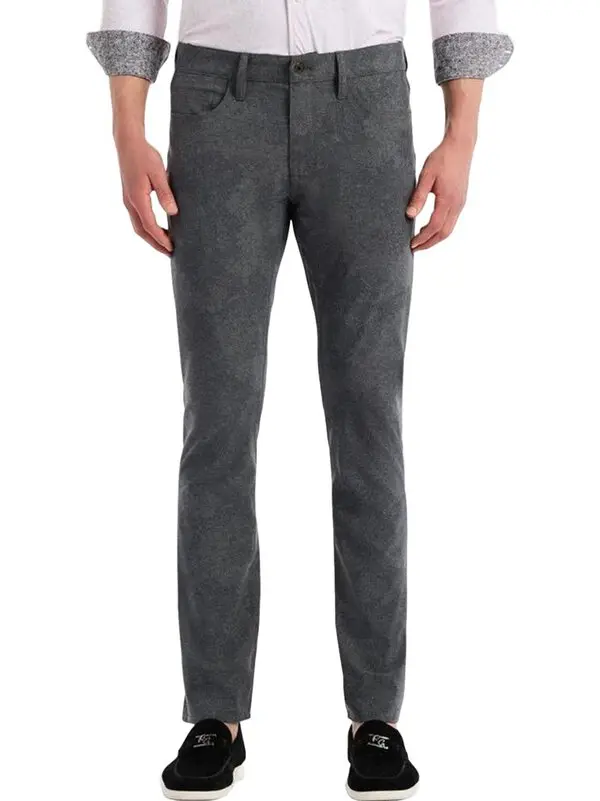 Robert Graham Alton Tonal Paisley Five-pocket Pants - Gray