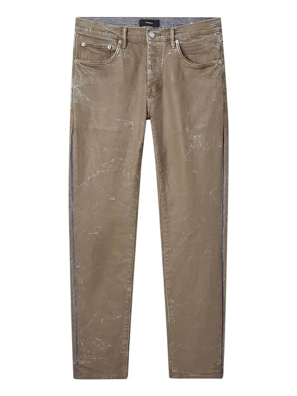 PURPLE BRAND Fracture Coated Jeans - Tan