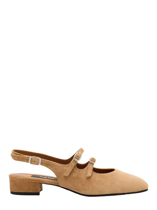 CAREL Peche Suede Mary Jane Pumps - Camel