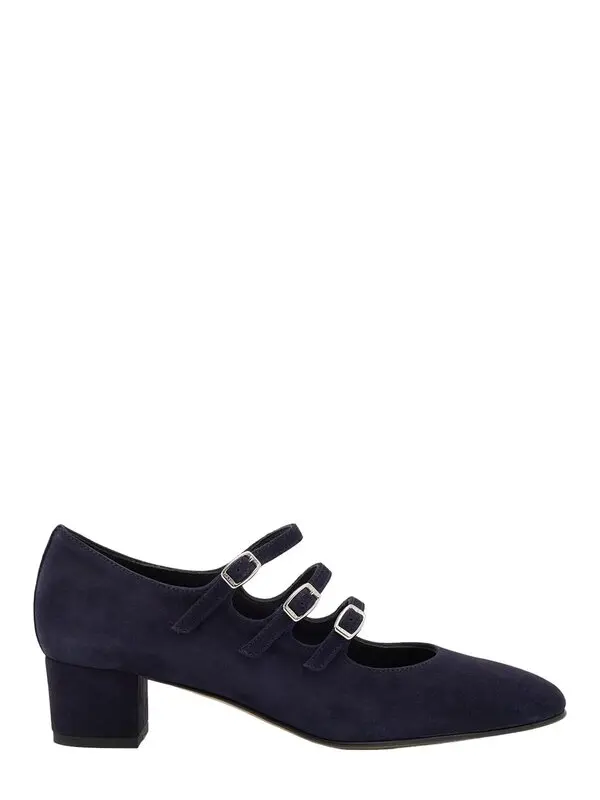 CAREL Kina Suede Mary Jane Pumps - Navy