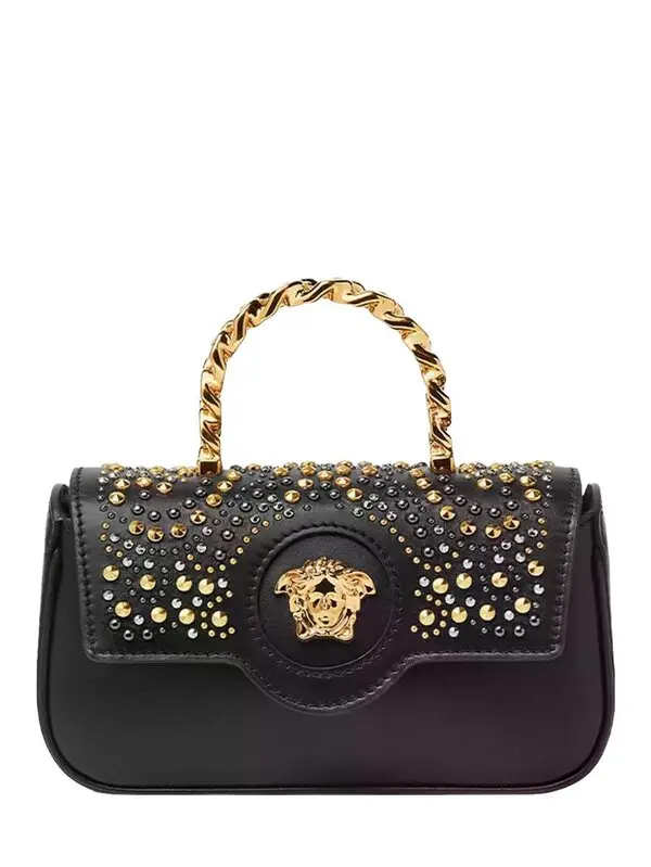 Versace La Medusa Crystal-embellished Tote - Black