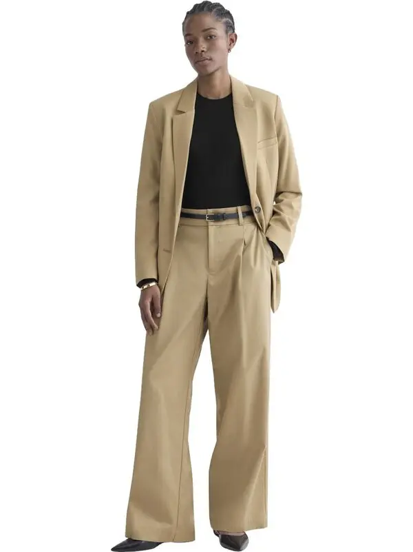 Everlane Wide-leg Trouser - Ash Brown