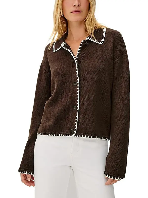 Rails Rayleen Cardigan - Brown Ivory