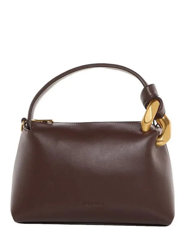 JW Anderson The Jwa Corner Small Bucket Bag - Dark Brown
