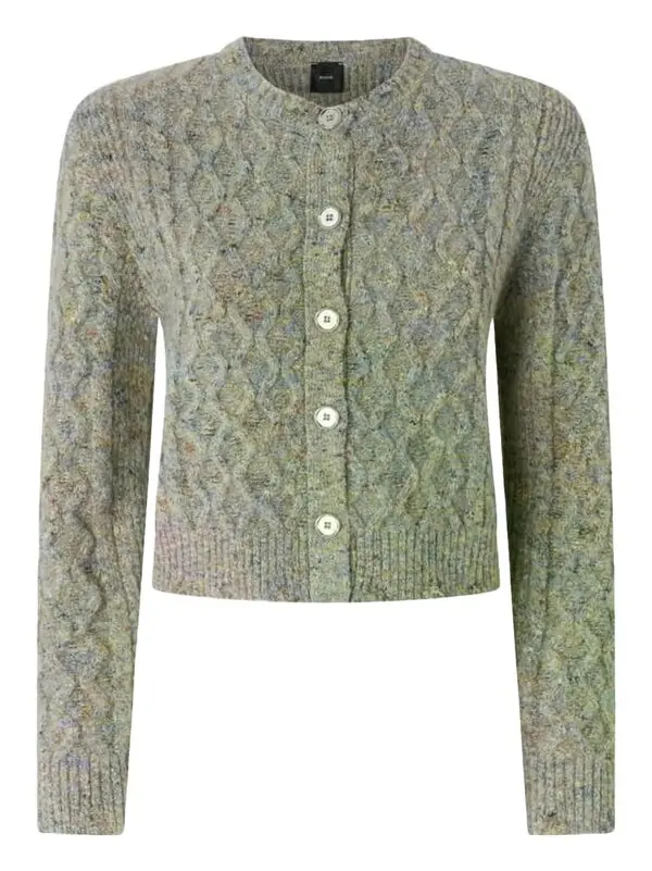 Pinko Cable-knit Button Cardigan - Grey