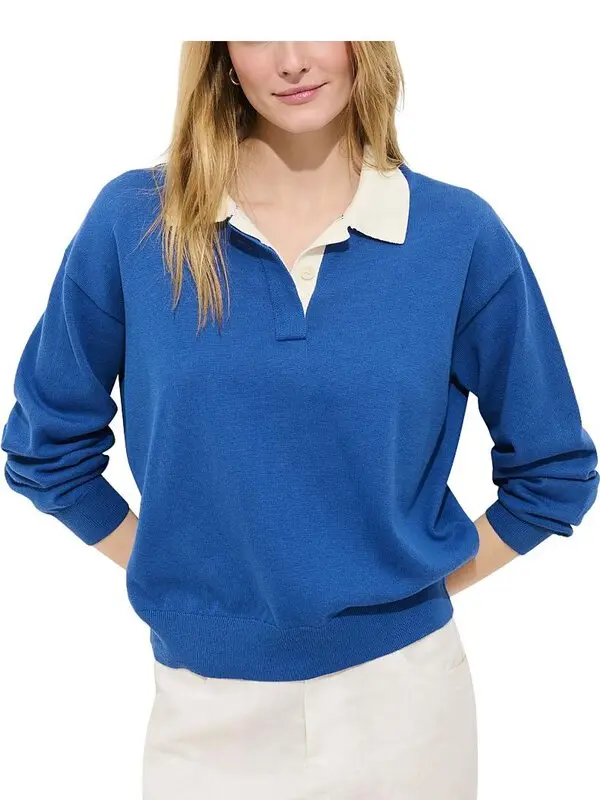 ALEX MILL Bond St Polo Sweater - Cunningham