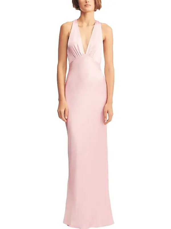 Shona Joy Plunge Back Maxi Dress - Blossom