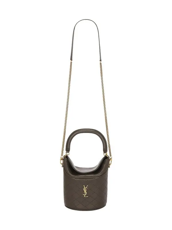Saint Laurent Top Handle Bucket Bag - Light Musk