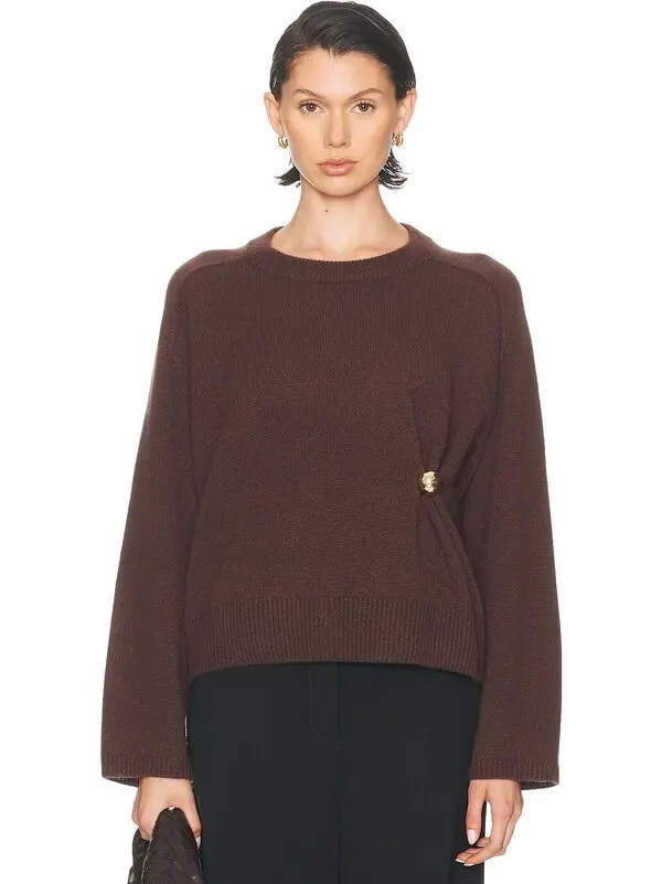Loulou De Saison Billl Draped Sweater - Brown