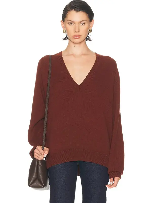 NILI LOTAN Feron Sweater - Dark Rust
