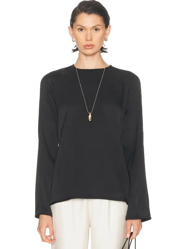 Loulou De Saison Aiza Long Sleeve Blouse - Black