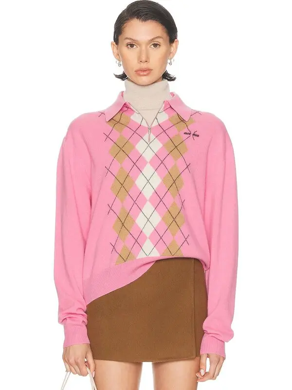 Miu Miu Polo Sweater - Rosa