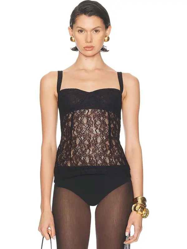 Dolce & Gabbana Bustier Top - Black