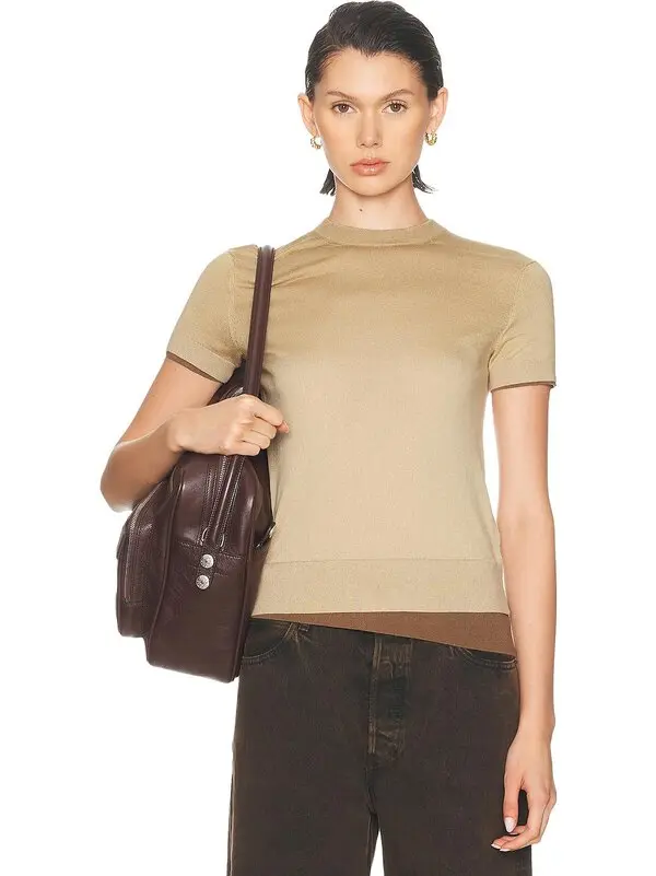 Acne Studios Kreien Silky Wool Top - Sand Beige