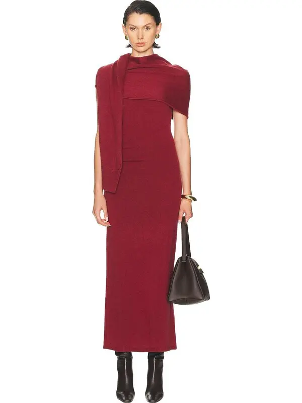 Simkhai Hathaway Midi Dress - Cranberry