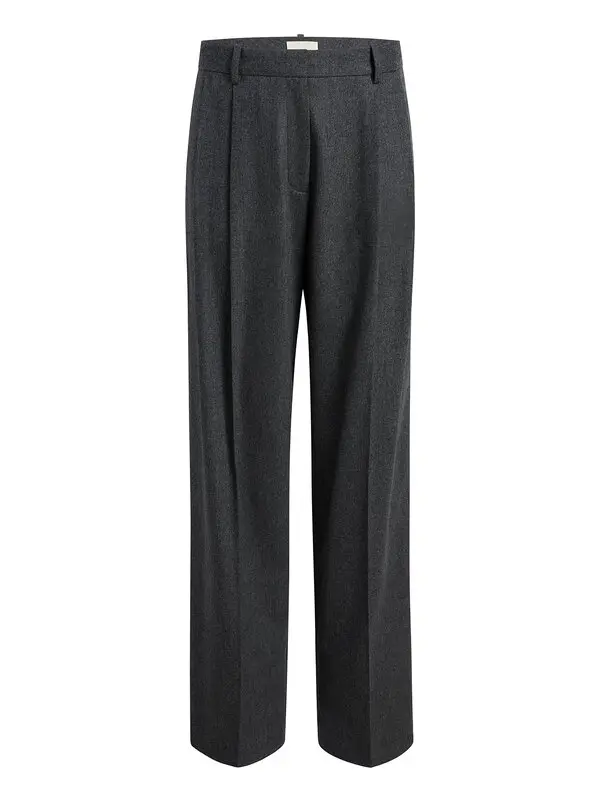 Khaite August Wide Leg Trousers - Storm