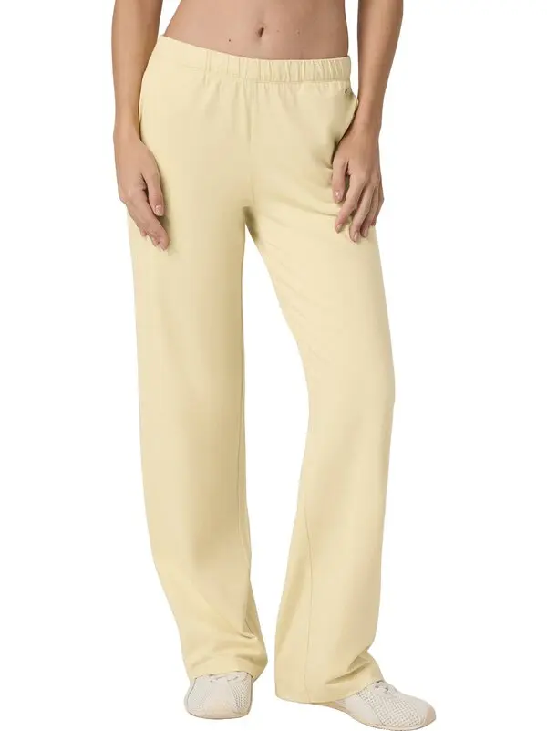 Vuori Halo Modern Straight Leg Pants - Lemon Snap Heather