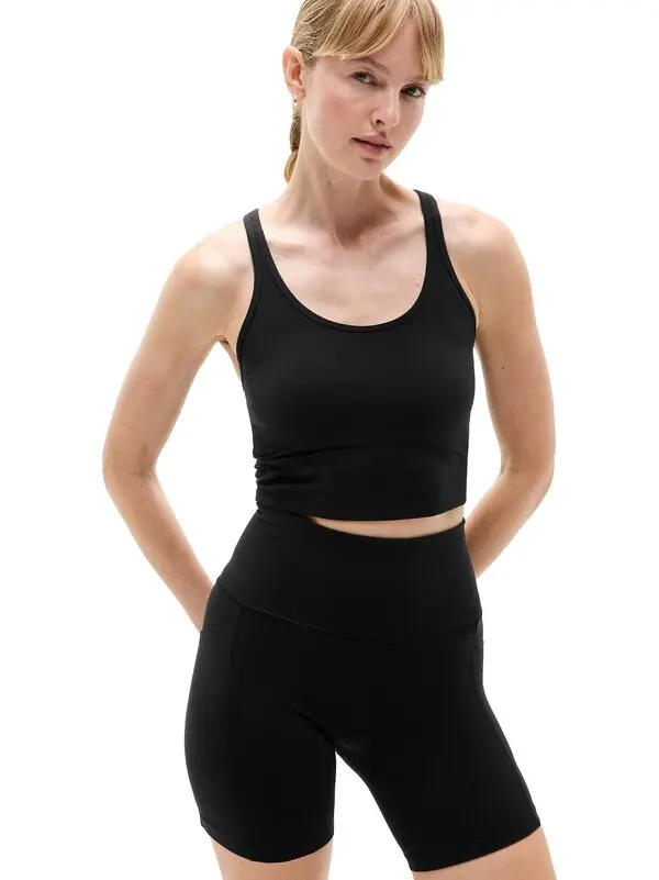 Athleta Intention Crop Bra A-c - Black