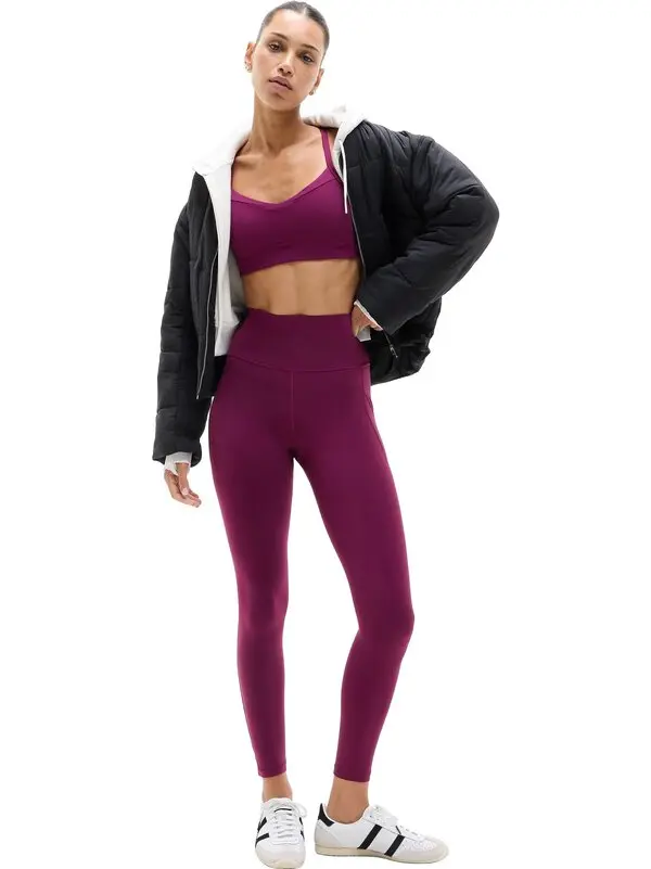 Athleta Salutation Stash High Rise Legging - Plum