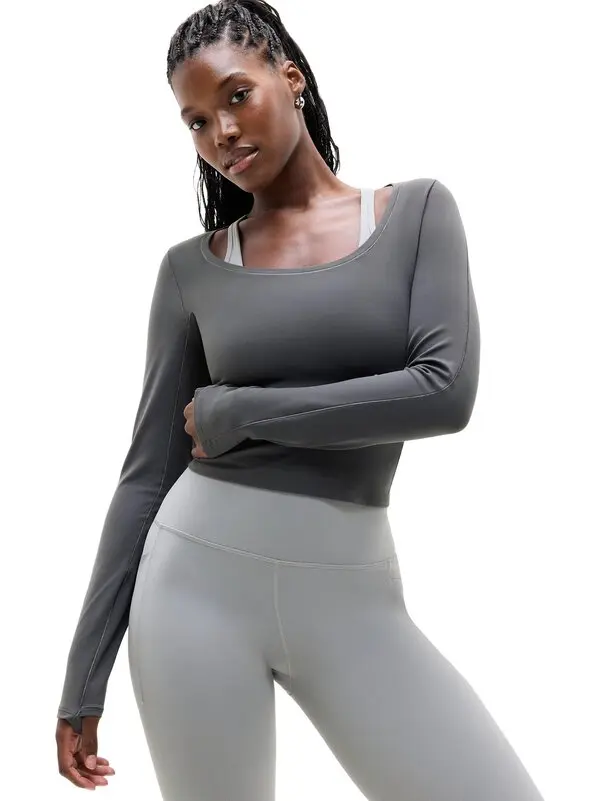 Athleta Transcend Top - Shadow Grey