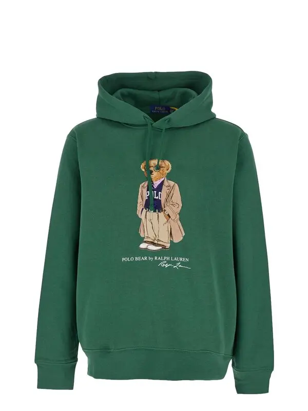 Ralph Lauren Logo Print Hoodie - Green