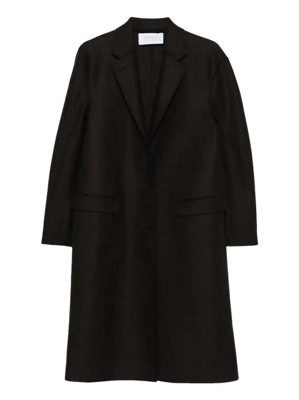 Harris Wharf London Notched Lapel Coat - Brown