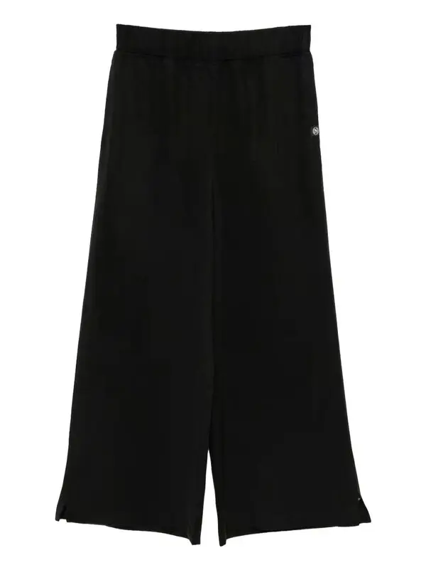 AGNES B. Wide-leg Trousers - Black