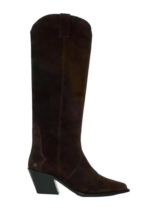 ANINE BING 70mm Tania Suede Knee-high Boots - Brown