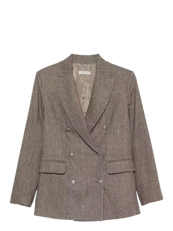 Antonelli Firenze Double-breasted Blazer - Brown