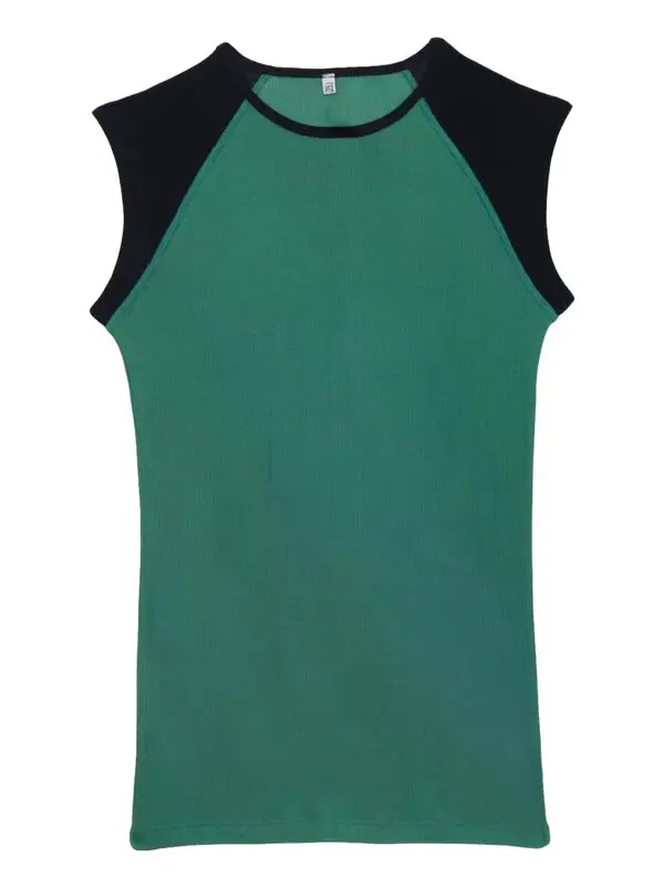 BASERANGE Gene Ribbed Tank Top - Green
