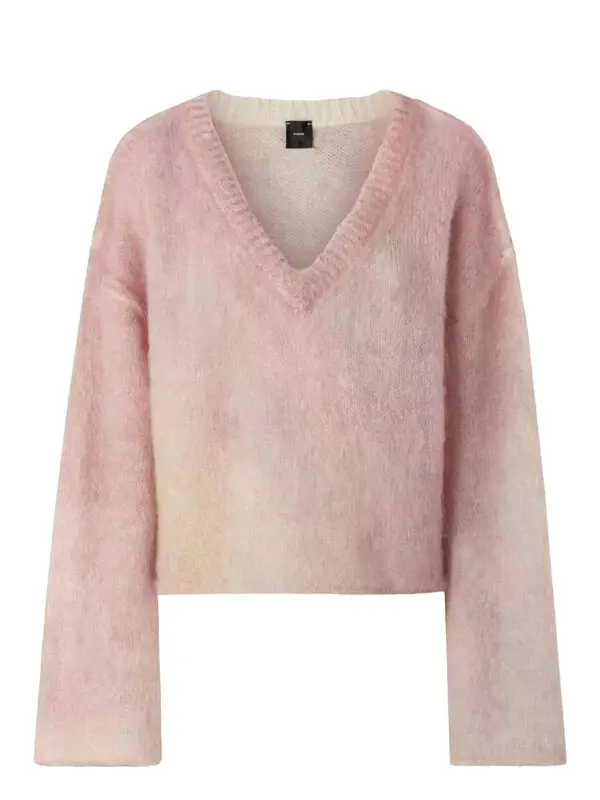 Pinko V-neck Wool Sweater - Pink