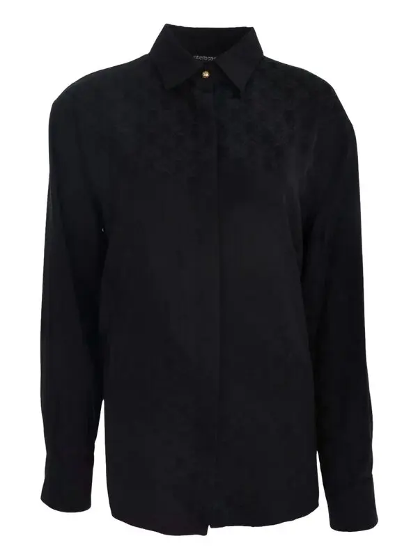 Roberto Cavalli Pattern Jacquard Shirt - 5051 Black