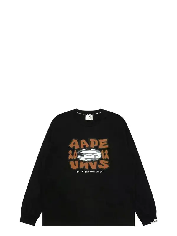 AAPE BY *A BATHING APE® Long-sleeve Crew-neck Sweatshirt - Black