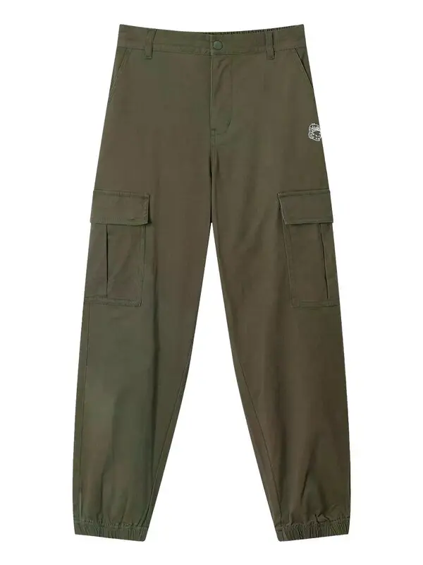 FINGERCROXX Cargo-pocket Cuffed Trousers - Green
