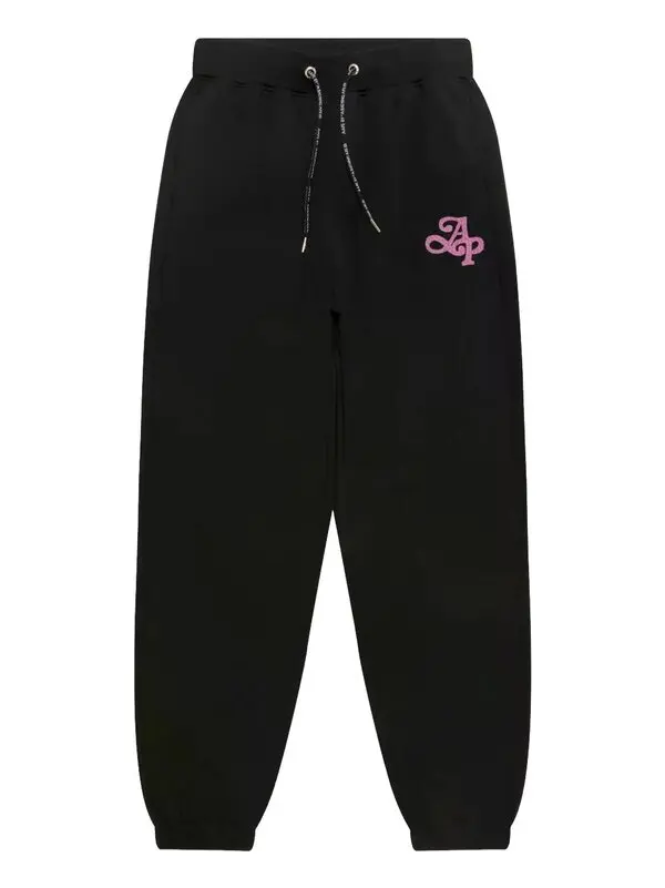 A BATHING APE Embroidered Logo Drawstring Trousers - Black
