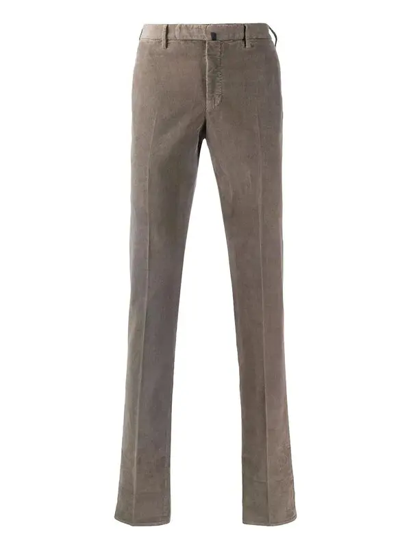 Incotex Straight Leg Corduroy Trousers - Brown