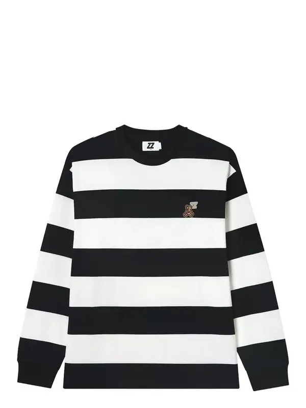 Izzue Striped Long-sleeve T-shirt - Black