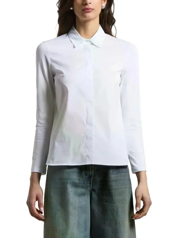 Peserico Point-collar Cotton Shirt - White