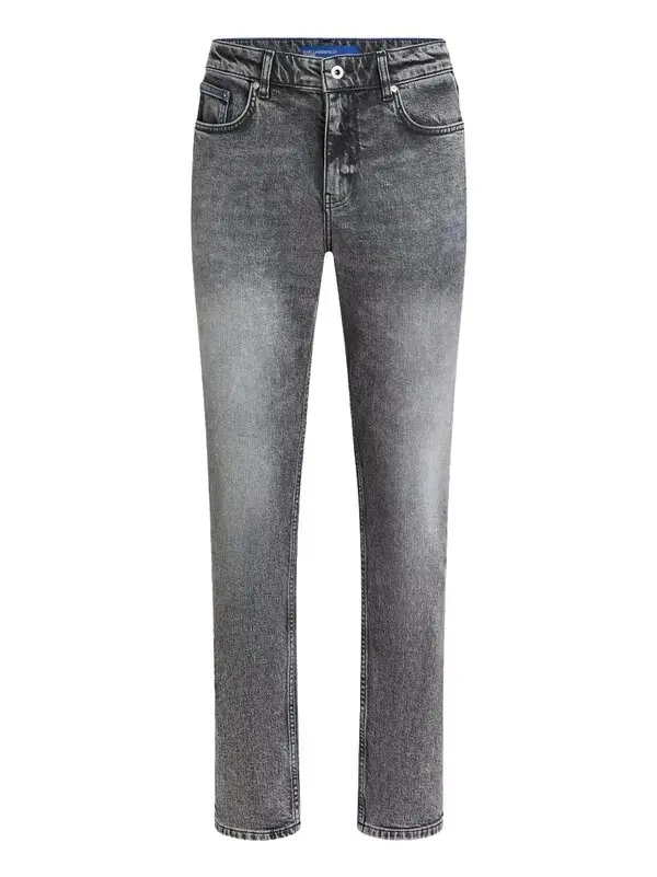 Karl Lagerfeld Stretch-cotton Straight Leg Jeans - Grey