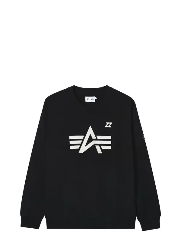 Izzue Logo-print Crew Neck Sweatshirt - Black