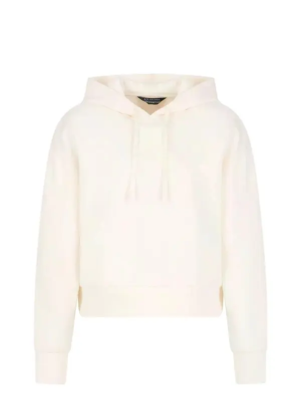 Armani Exchange Long-sleeve Hooded Sweatshirt - White